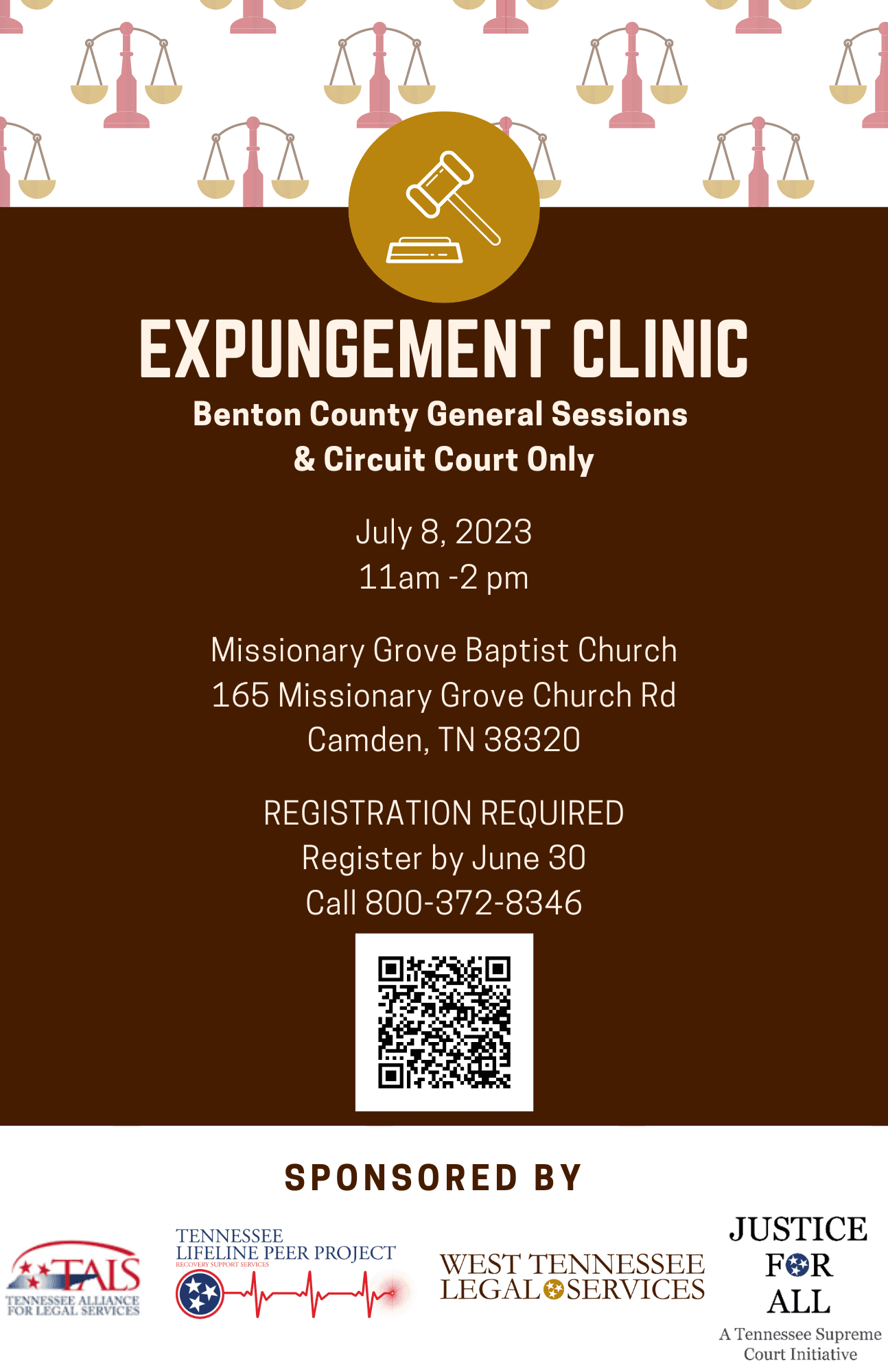 Expungement Clinic - Benton County - Justice For All TN
